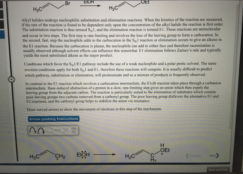 Solved Br tBuO H3C H3C CH2 2 Alkyl halides undergo | Chegg.com