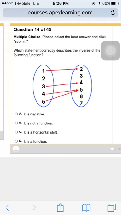 Solved ooo T-Mobile LTE 8:26 PM courses.apexlearning.com | Chegg.com