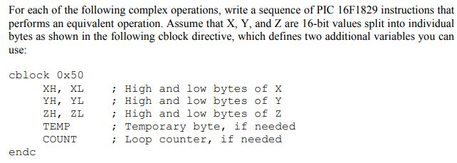 Given an 8-bit variable, YL, perform the | Chegg.com