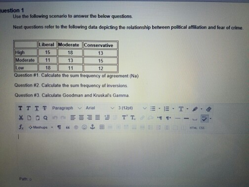 Solved Use the following scenario to answer the below | Chegg.com