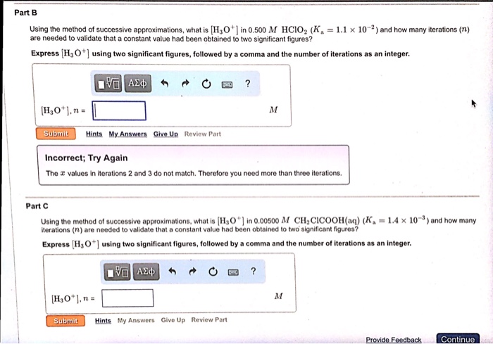 Solved Part B Using The Method Of Successive Approximations