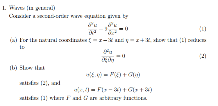 Solved 1. Waves (in general) Consider a second-order wave | Chegg.com Solved 1. Waves (in general) Consider a second-order wave | Chegg.com