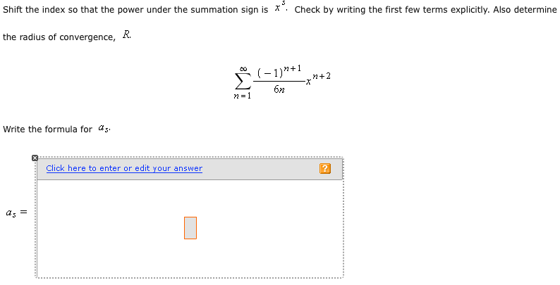 Solved Shift the index so that the power under the summation | Chegg.com
