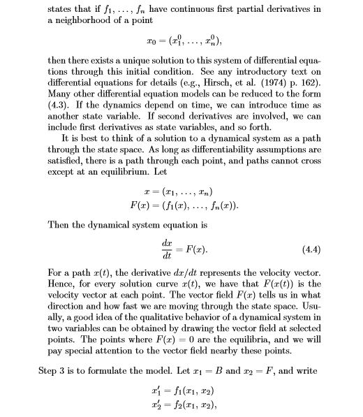 Solved 4.2 Dynamical Systems Dynamical system models are the | Chegg.com