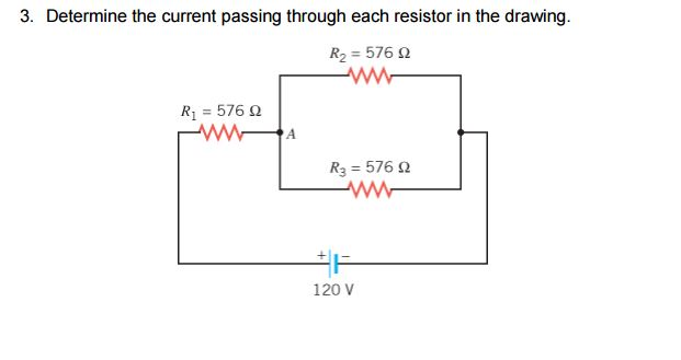 Solved Determine The Current Passing Through Each Resistor