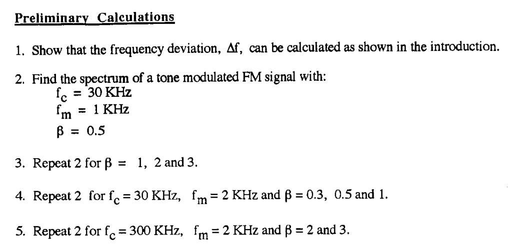 Solved Preliminary_Calculations I. Show that the frequency | Chegg.com