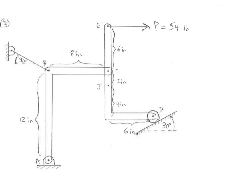 Solved For the frame and loading shown, find the tension in | Chegg.com