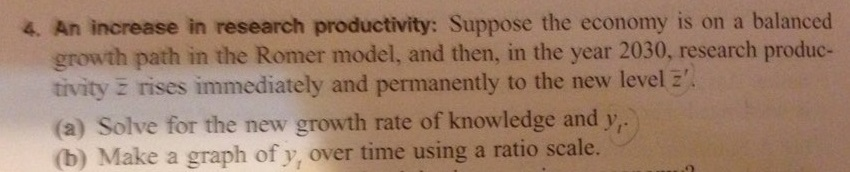 Solved Suppose the economy is on a balanced growth path in | Chegg.com