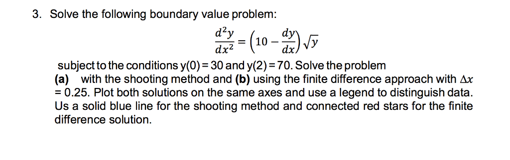 Solved 3. Solve the following boundary value problem: '= (10 | Chegg.com
