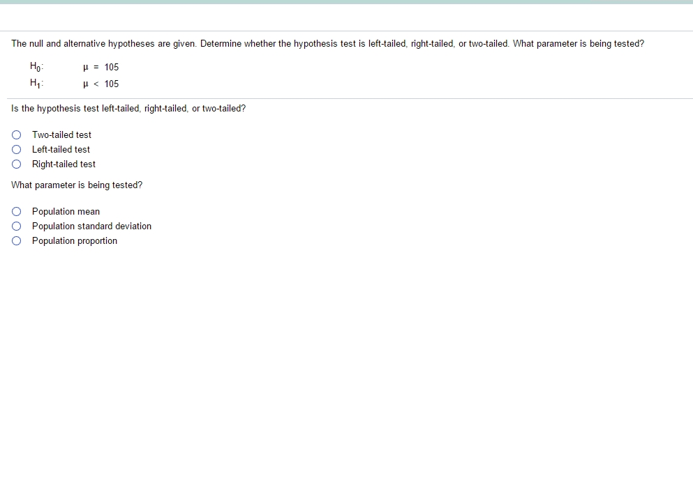 Solved The Null And Alternative Hypotheses Are Given