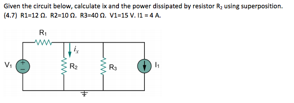 Solved Given the circuit below, calculate ix and the power | Chegg.com