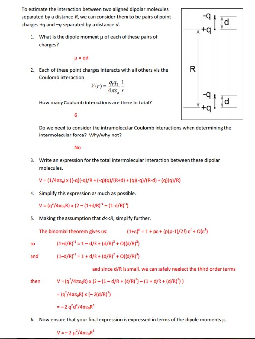 Solved derivation without using university linear algebra. I | Chegg.com
