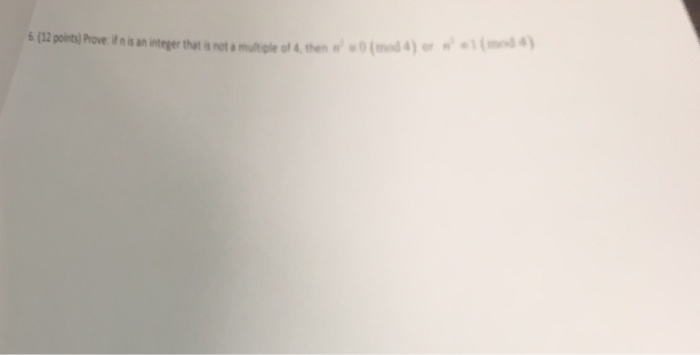Solved Prove: If n is an integer that is not a multiple of | Chegg.com