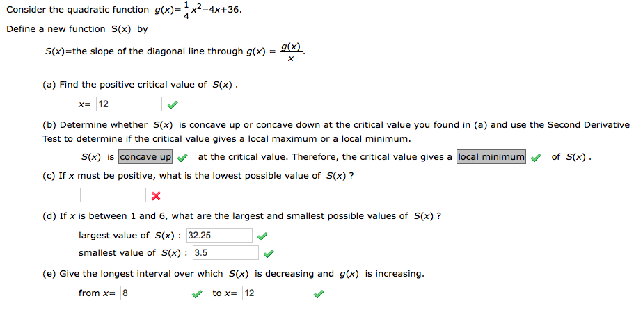 Solved Consider the quadratic function g(x)=1x2-4x+36 Define | Chegg.com