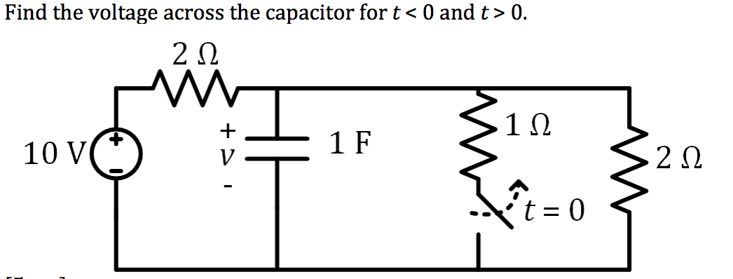 Solved Find The Voltage Across The Capacitor For T