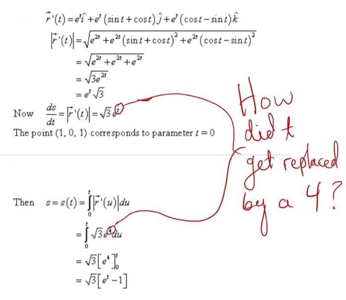 Solved r vector (t) = e^ti + e^2 (sint + cos t) j + e^t | Chegg.com