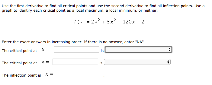 Solved Use the first derivative to find all critical points | Chegg.com