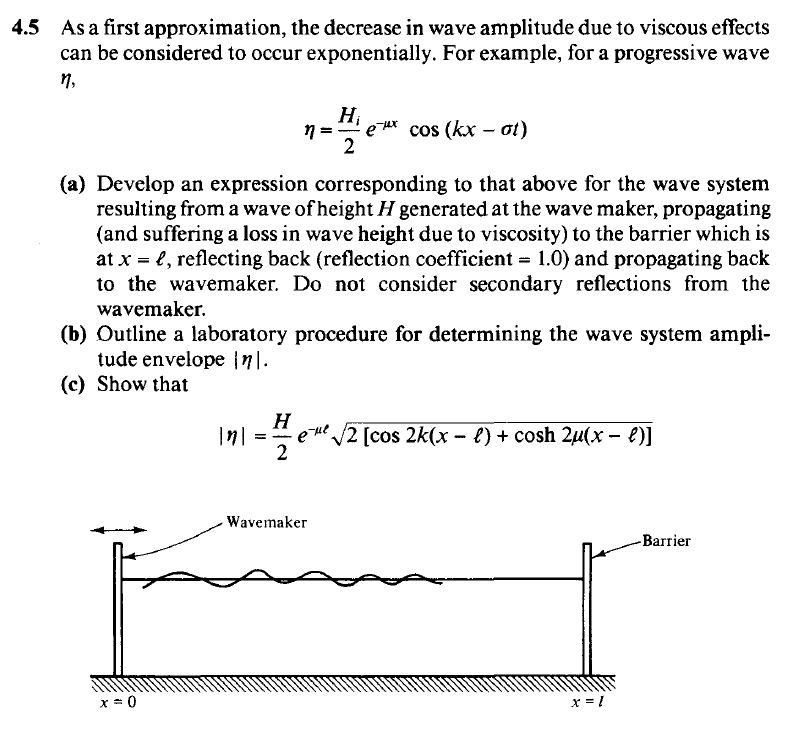 Solved As a first approximation, the decrease in wave | Chegg.com