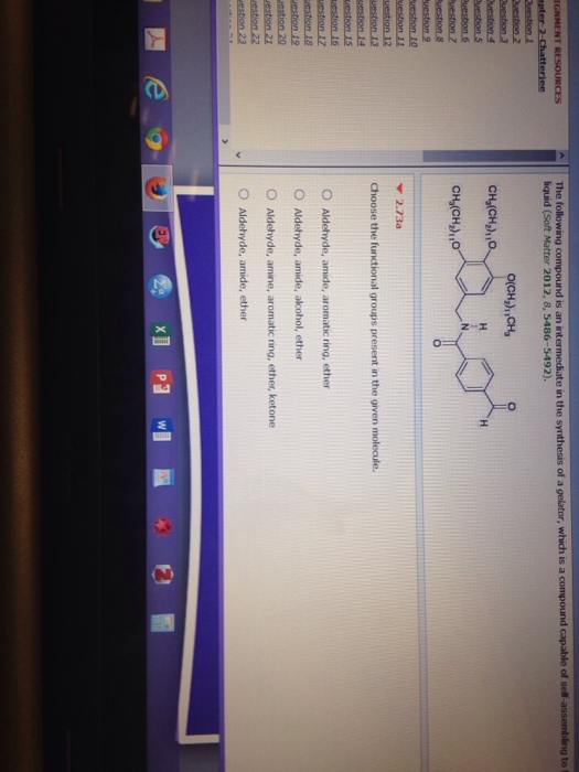 Solved IGNMENT uestion 15 uestion 16 The following compound | Chegg.com Solved IGNMENT uestion 15 uestion 16 The following compound | Chegg.com