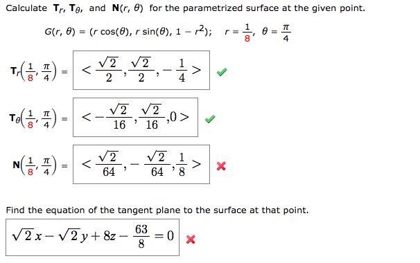 Solved Calculate Tr,Tg, and N(r, ?) for the parametrized | Chegg.com