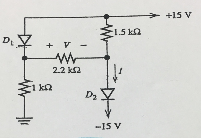 Solved 5, (5 points) For the diode circuit below, find the | Chegg.com