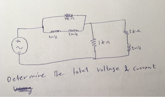 Determine the total Voltage & Current | Chegg.com