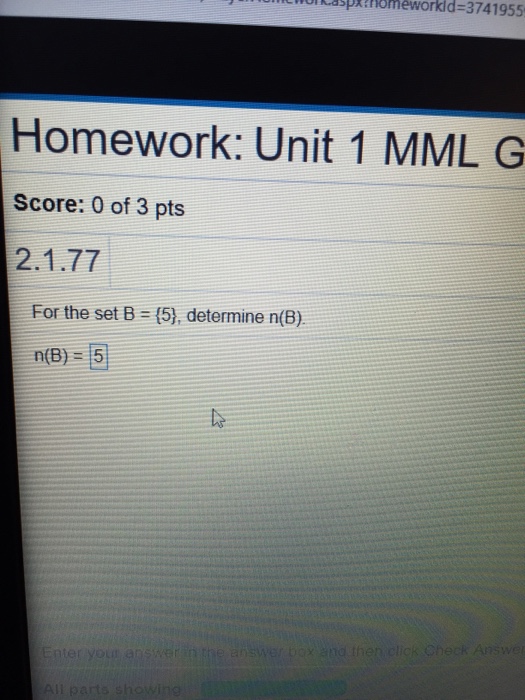 Solved For The Set B 5 Determine N B N B 5 Chegg