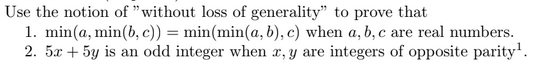Solved Use the notion of "without loss of generality" to | Chegg.com