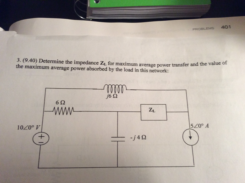 Solved Determine The Impedance Z L For Maximum Average Power Chegg