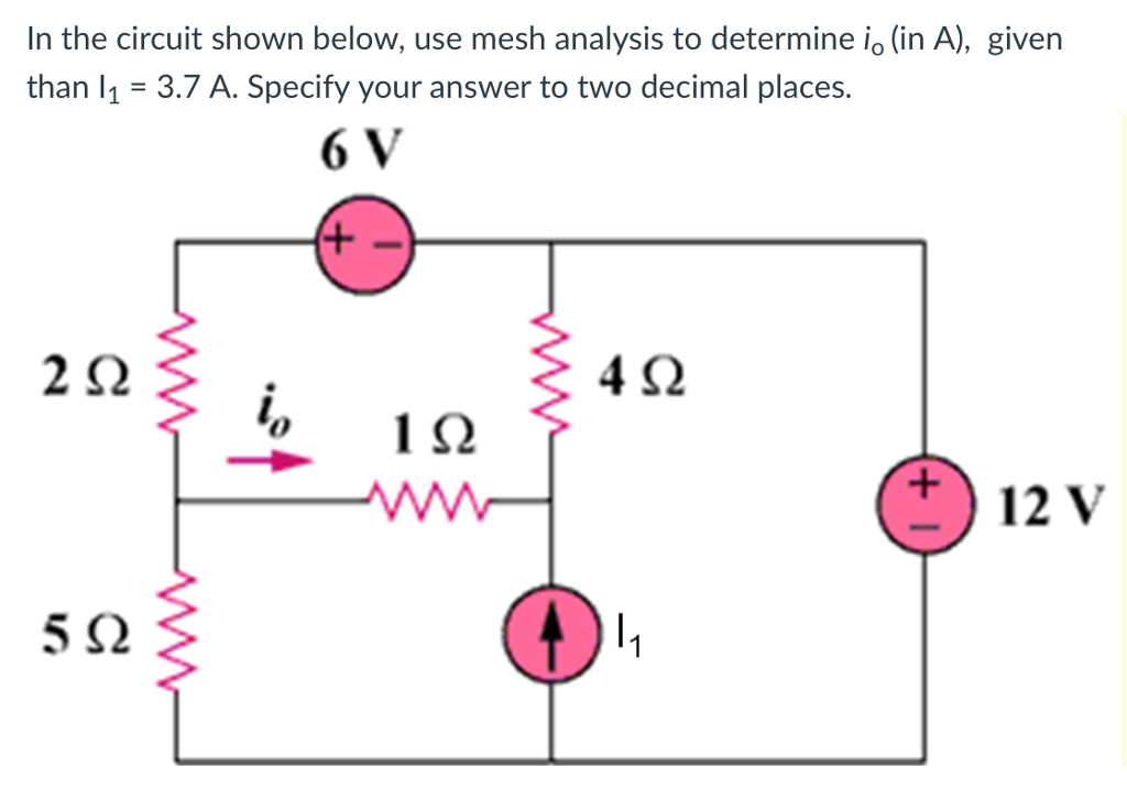 Solved In the circuit shown below, use mesh analysis to | Chegg.com