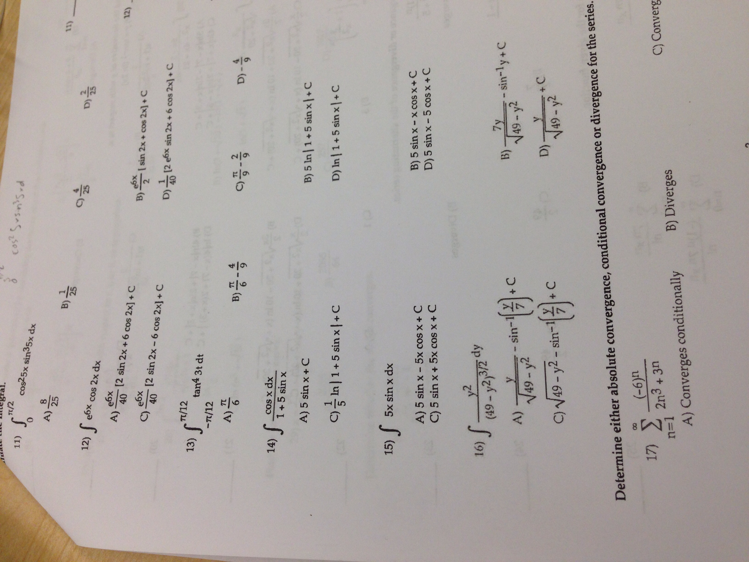 Solved Determine Either Absolute Convergence Conditional