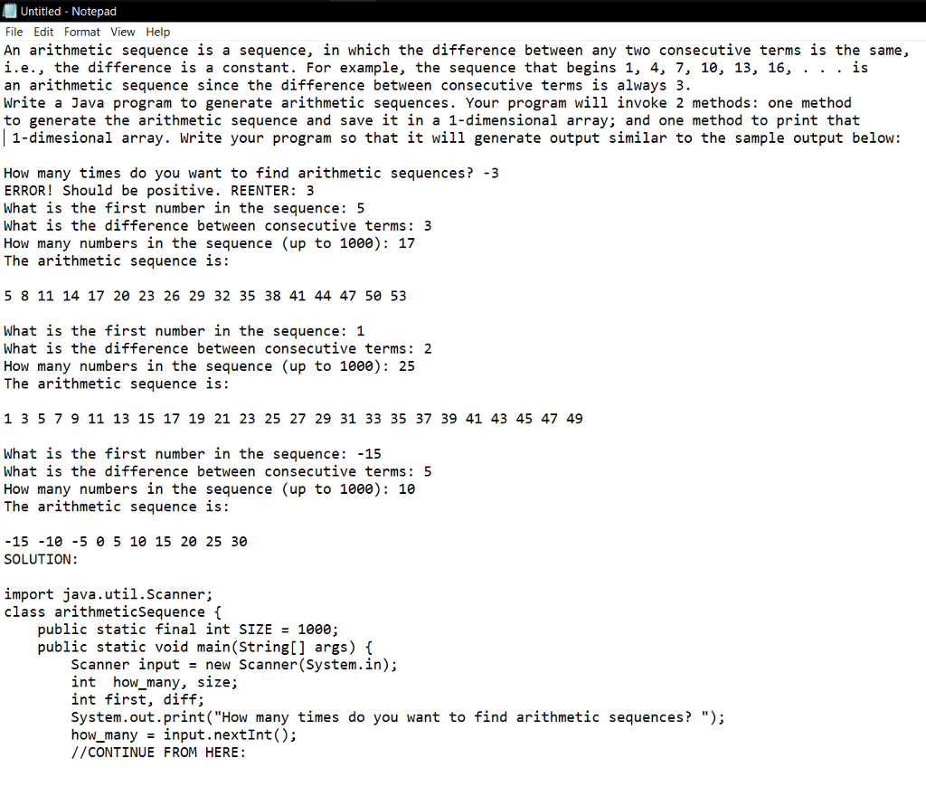 Solved An Arithmetic Sequence Is A Sequence In Which The 3022
