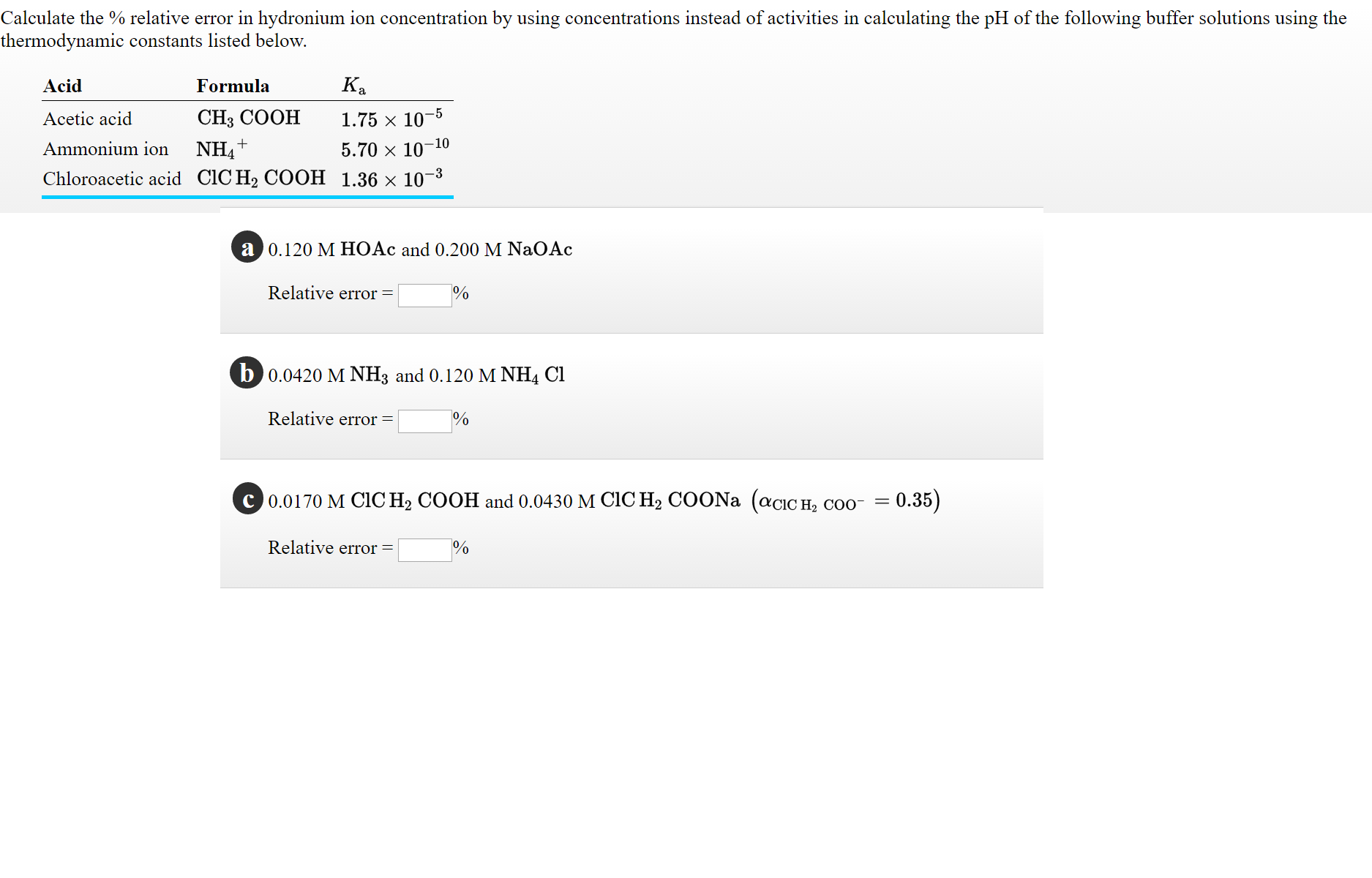 Relative Error Formula Chemistry