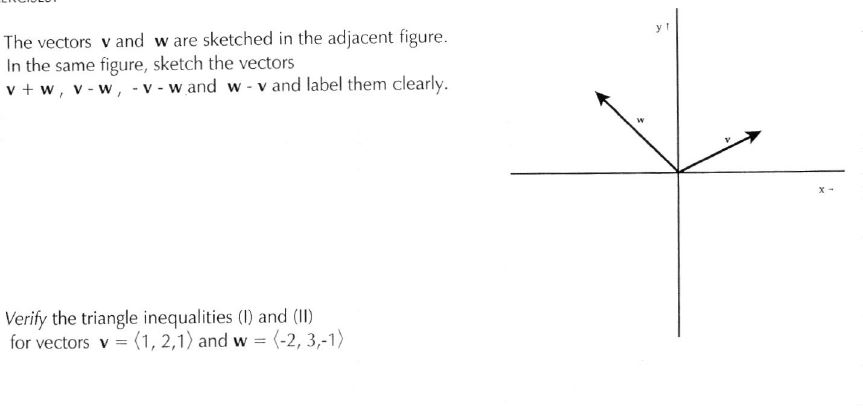 Solved The vectors v and w are sketched in the adjacent | Chegg.com