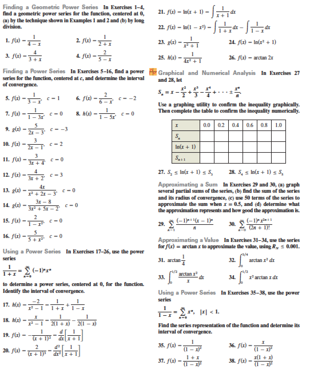 Solved Finding a Geometric Power Series In Exercise 1-4, | Chegg.com