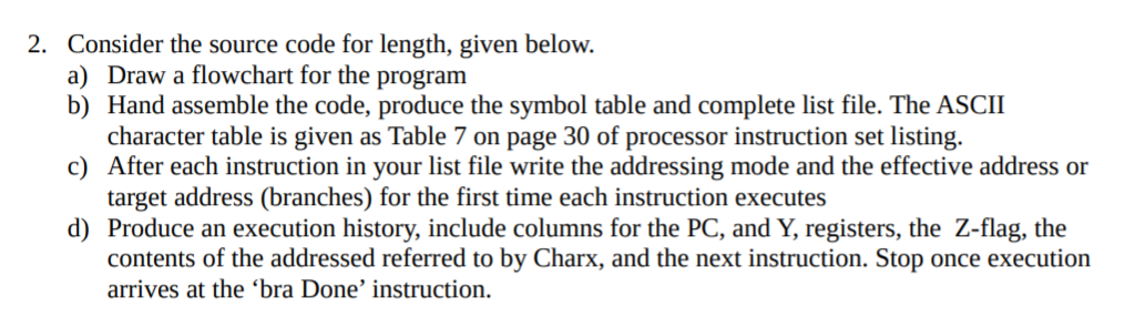 2. Consider the source code for length, given below. | Chegg.com