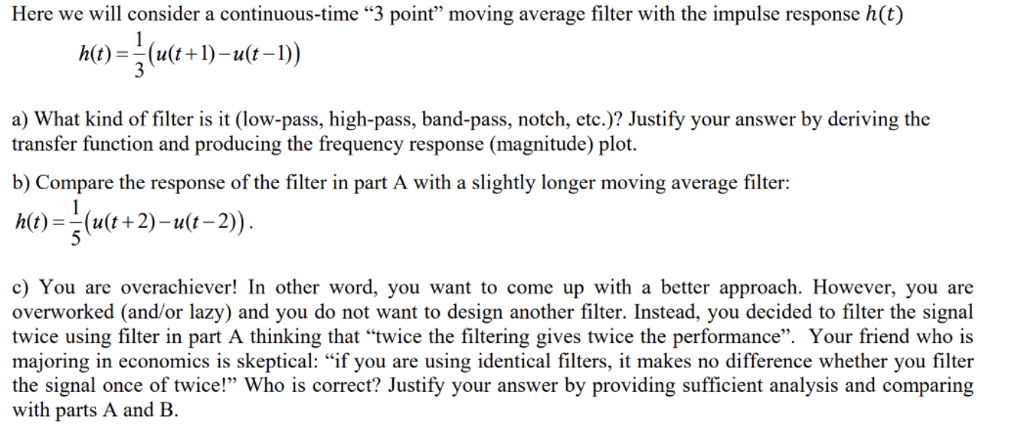 Solved Here we will consider a continuous-time "3 point" | Chegg.com