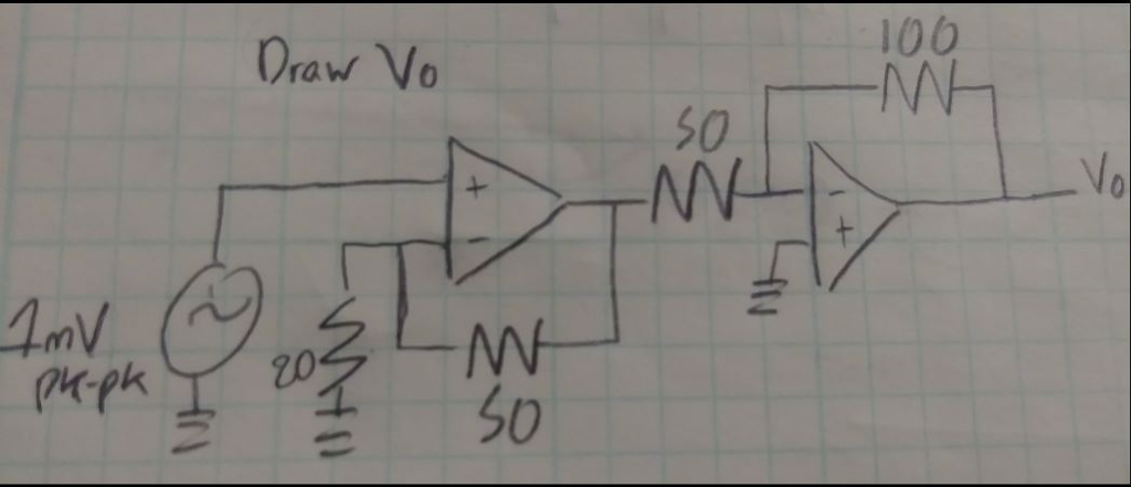 Solved 100 Draw Vo 50 2 50 | Chegg.com