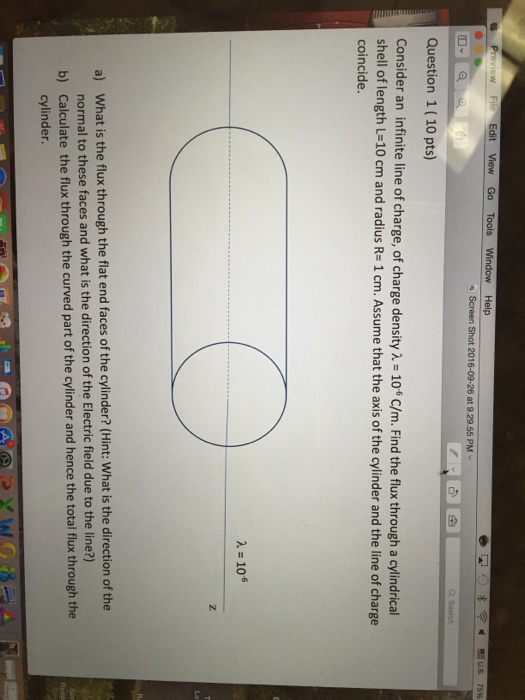 Solved Consider an infinite line of charge, of charge | Chegg.com Solved Consider an infinite line of charge, of charge | Chegg.com