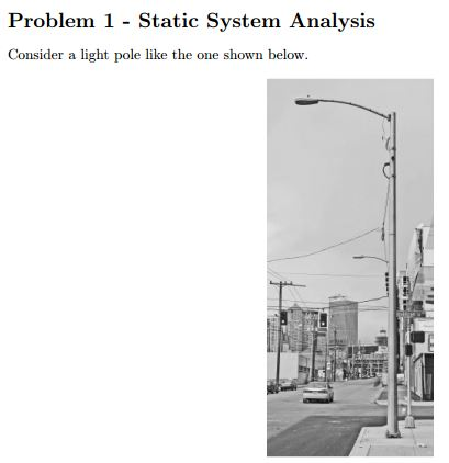 Solved Define a simplified static model of the pole and | Chegg.com