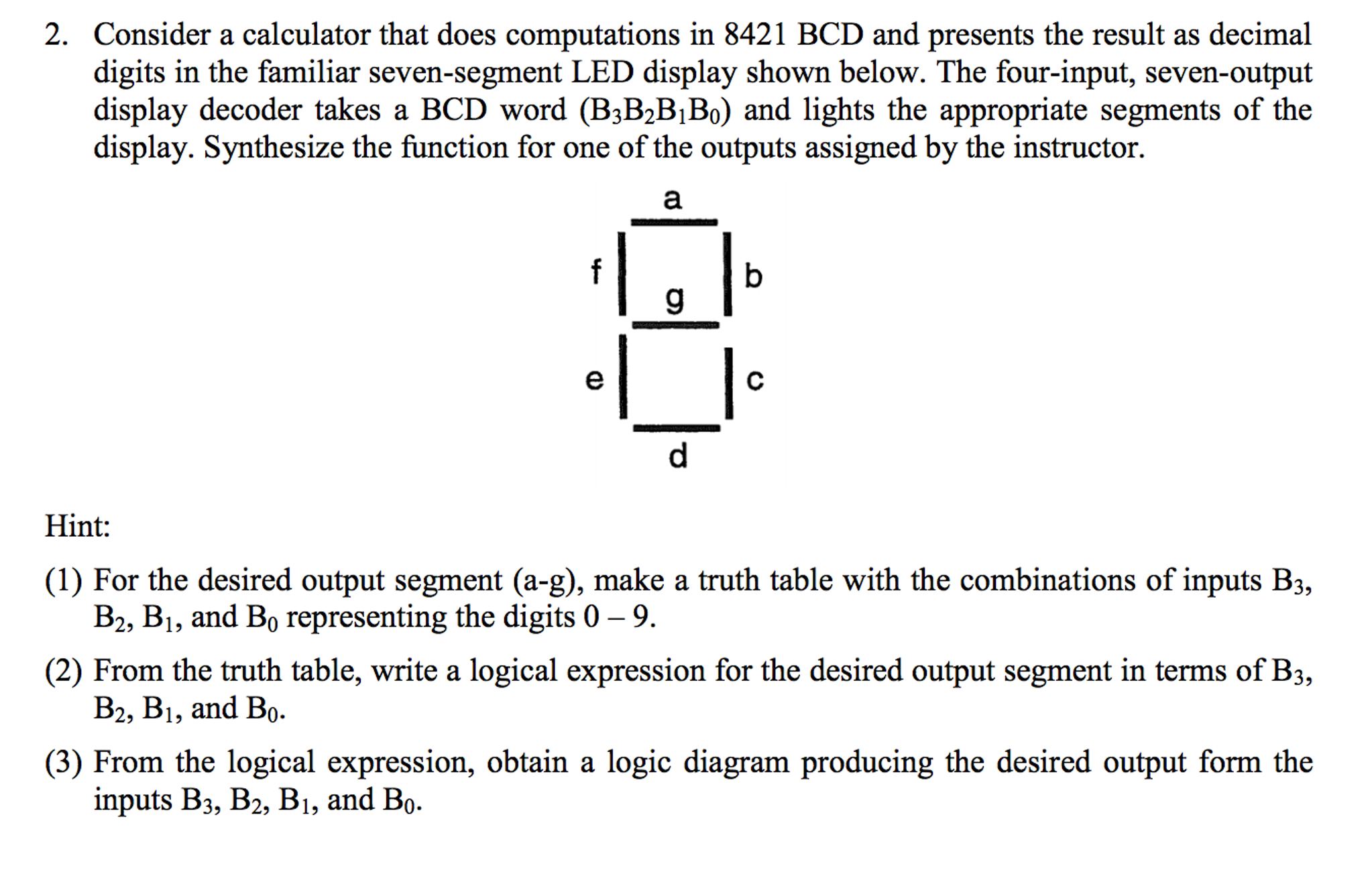 Solved Consider a calculator that does computations in 8421 | Chegg.com