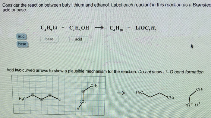 Solved Consider the reaction between butyllithium and | Chegg.com