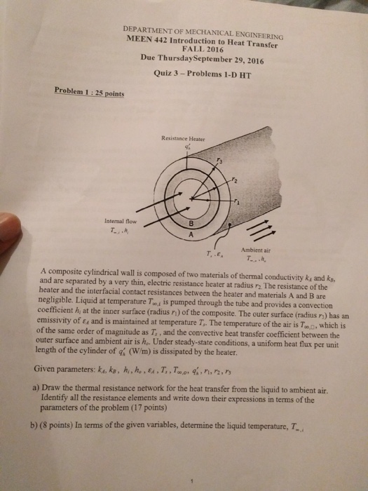 Solved A composite cylindrical wall is composed of two | Chegg.com