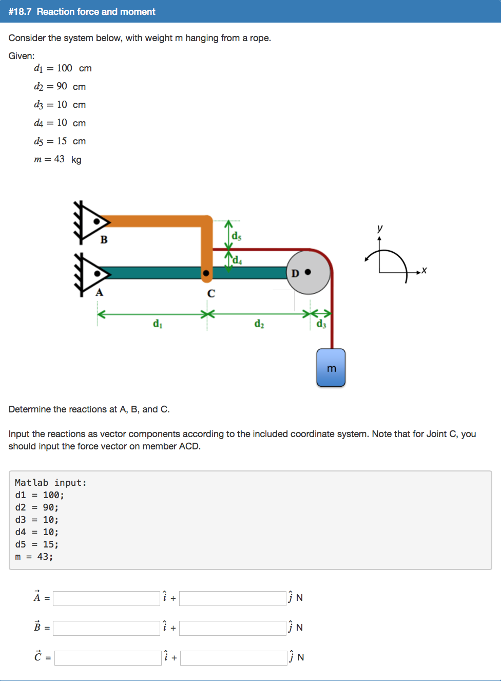 Solved Consider the system below, with weight m hanging from | Chegg.com