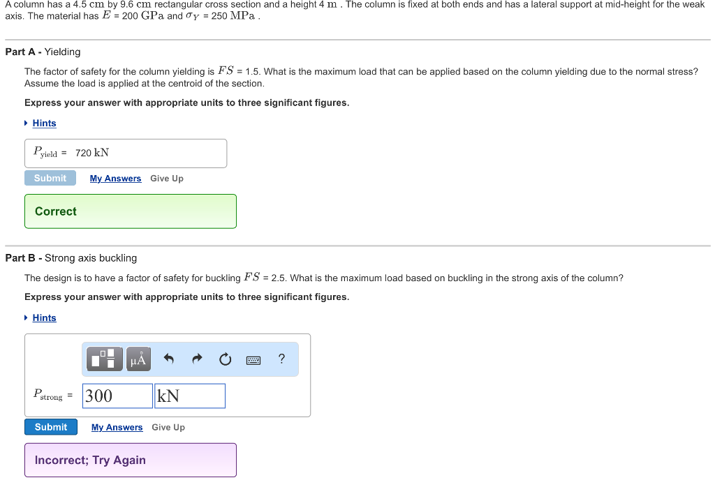 Solved Learning Goal To calculate the maximum axial loads | Chegg.com