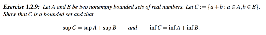 Solved Let A and B be two nonempty bounded sets of real | Chegg.com
