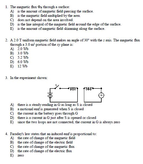 Solved: The Magnetic Flux Phi_B Through A Surface: Is The ... | Chegg.com