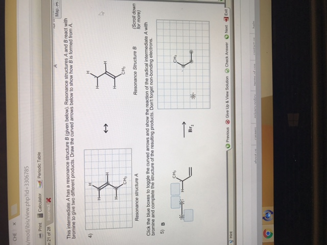 Solved This intermediate A has a resonance structure B | Chegg.com