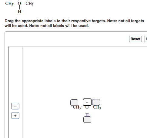 Solved CH3-O-CH3 Drag the appropriate labels to their | Chegg.com