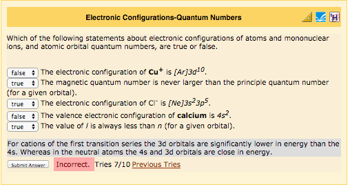 Solved Help with quantum numbers and electron configuration? | Chegg.com